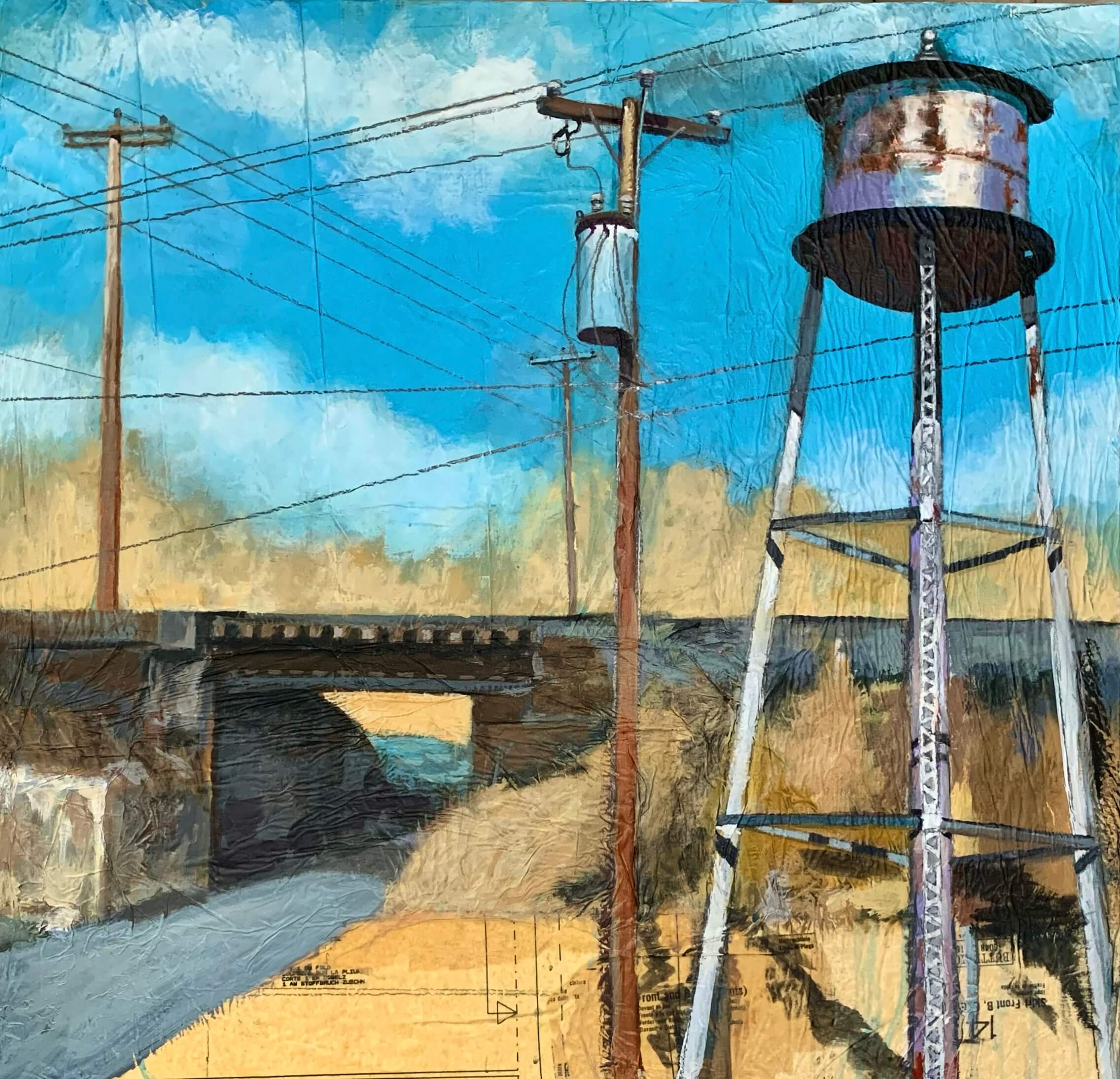 Water Towers & Power Lines - Sue Fontaine Fine Art